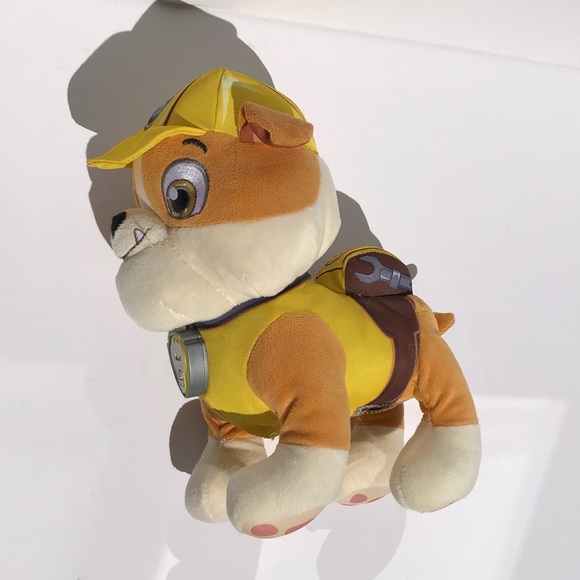 Paw Patrol | Toys | Paw Patrol Real Talking Rubble Plush Stuffed Animal ...